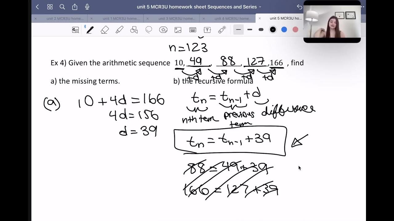 Arithmetic Sequences - General Term, Recursive Formula, Systems of Equations - YouTube