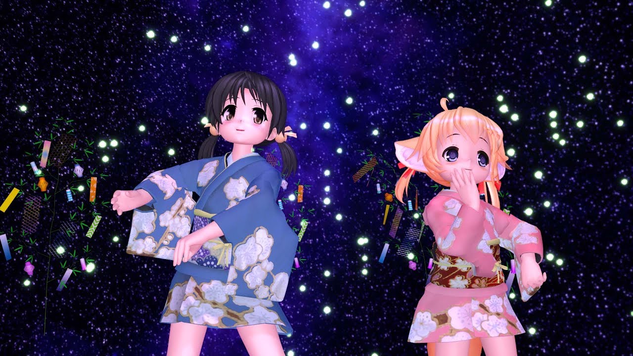 カラフルポップビート Colorful pop beat 歌愛ユキカバー 歌愛ユキ ふぉっくす紺子 (バックコーラス：音街ウナ) MMD ...