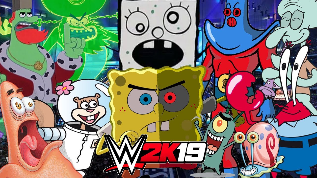 SPONGEBOB WWE ROYAL RUMBLE | WWE 2K19 Gameplay - YouTube