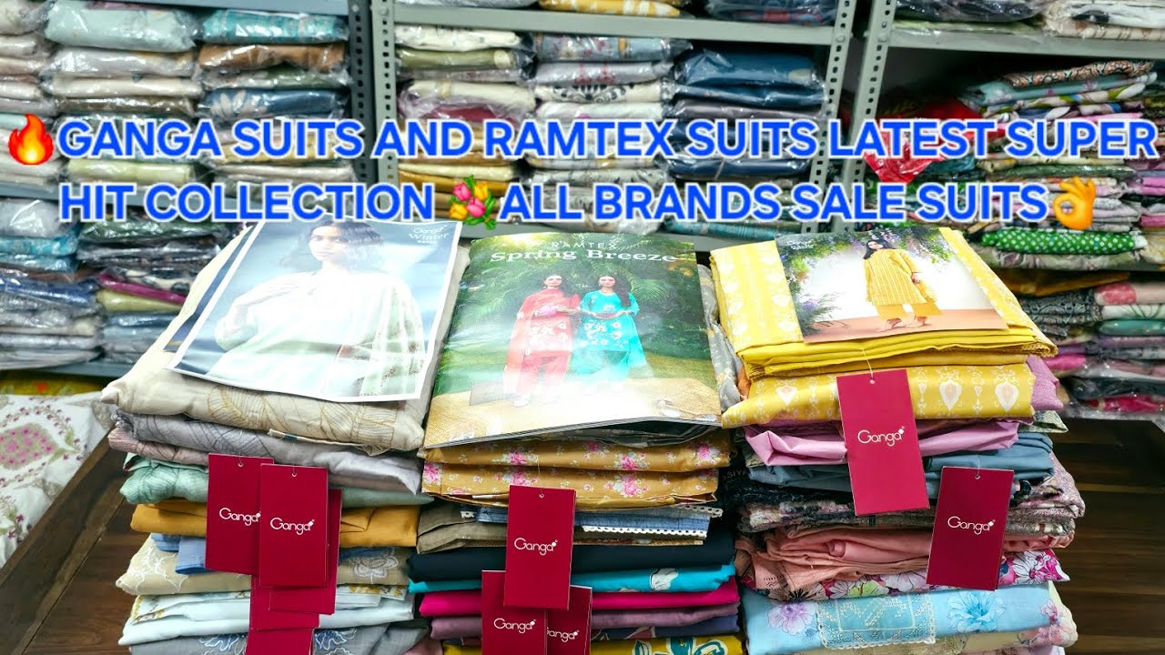 💐GANGA SUITS AND RAMTEX SUITS🎊LATEST SUPER HIT COLLECTION 👌 ALL BRANDED ...