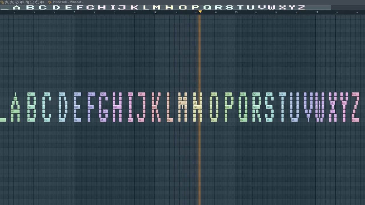 Letters from A to Z - MIDI Art - YouTube