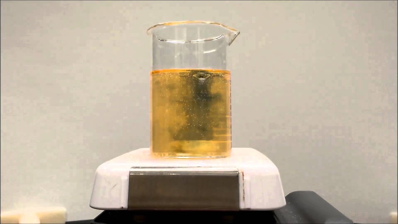 Briggs Rauscher Oscillating Chemical Reaction - YouTube
