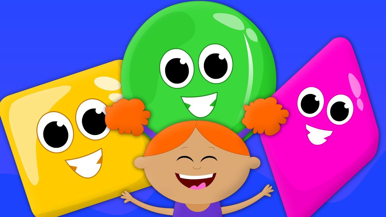 the shapes song | learn shapes | balloon shapes | nursery rhymes | kids ...