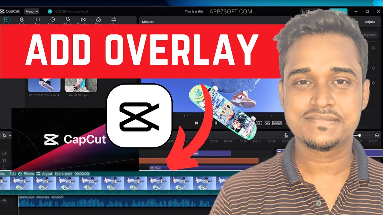 How to add overlay in capcut pc (Easy method) - add overlay in capcut pc - YouTube