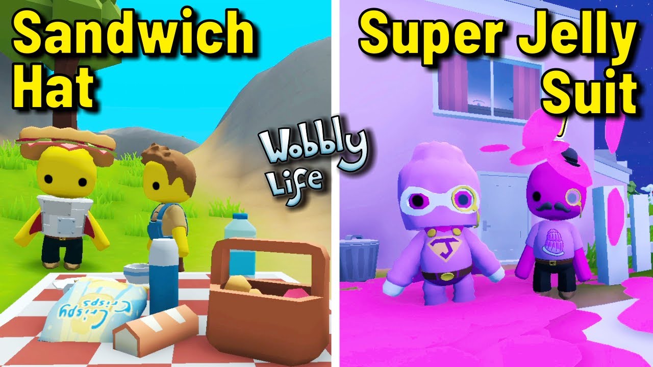 WOBBLY LIFE - Unlock SUPER JELLY SUIT & Unlock SANDWICH HAT from Stolen ...