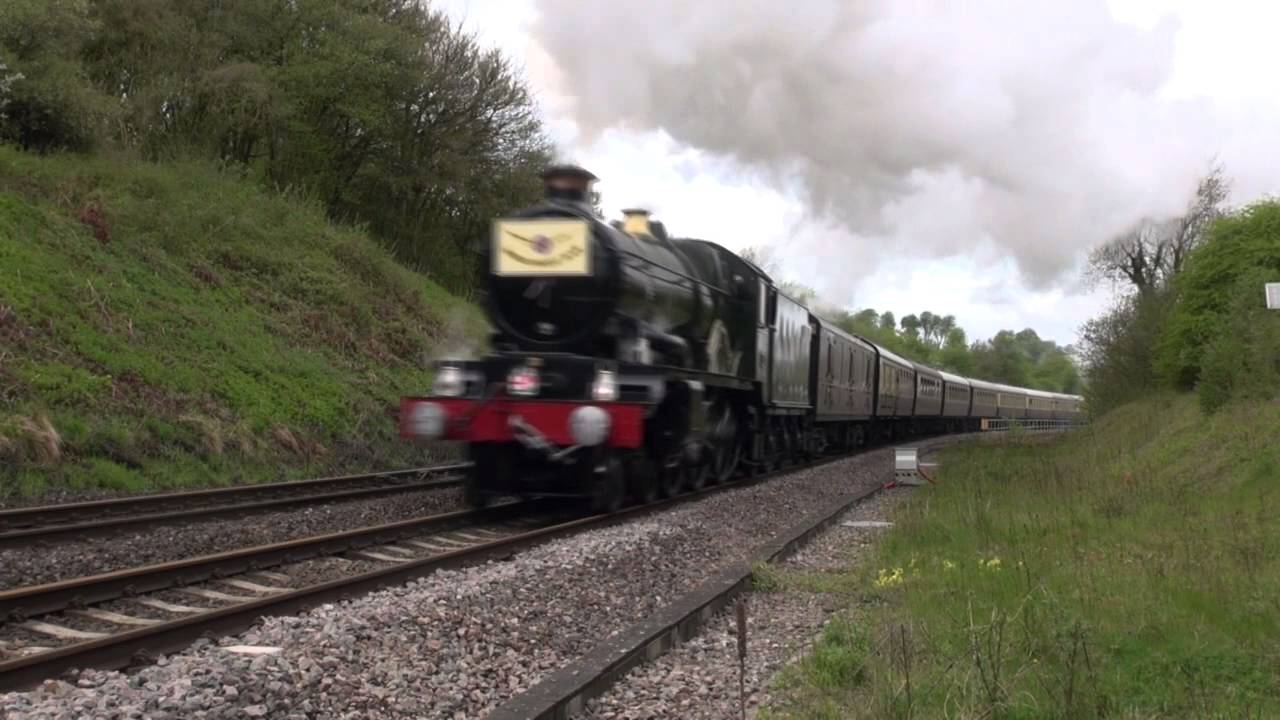 5043 Blitzes Sapperton Bank hauling the Cheltenham flyer - YouTube