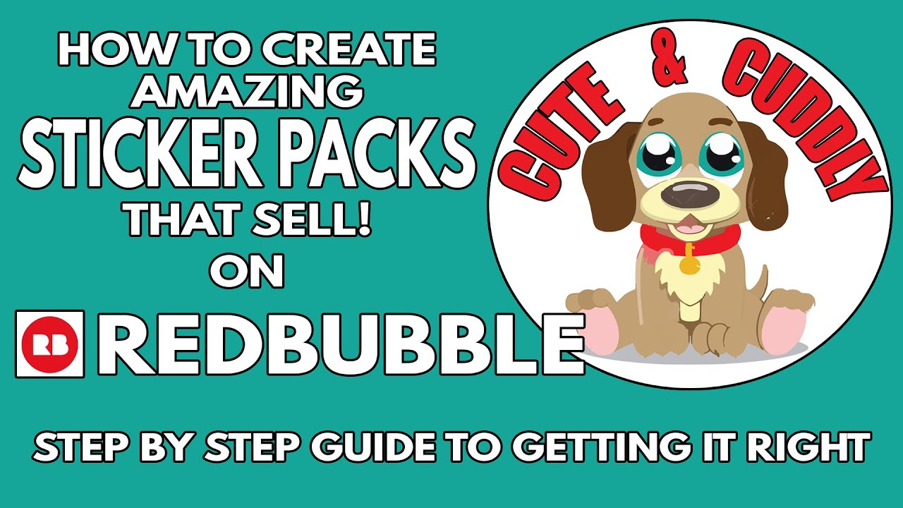 How to Create A Sticker Pack for RedBubble to make MORE SALES - YouTube