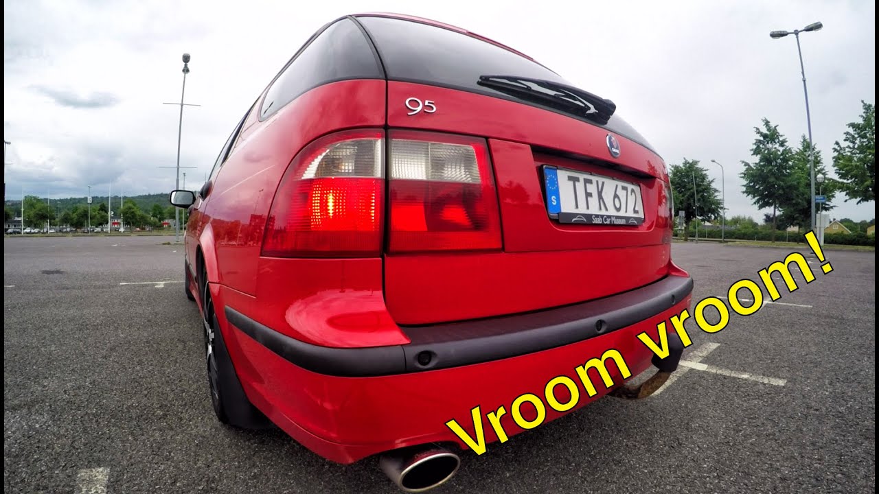 Tuned Saab 9-5 Aero Exhaust Note - YouTube