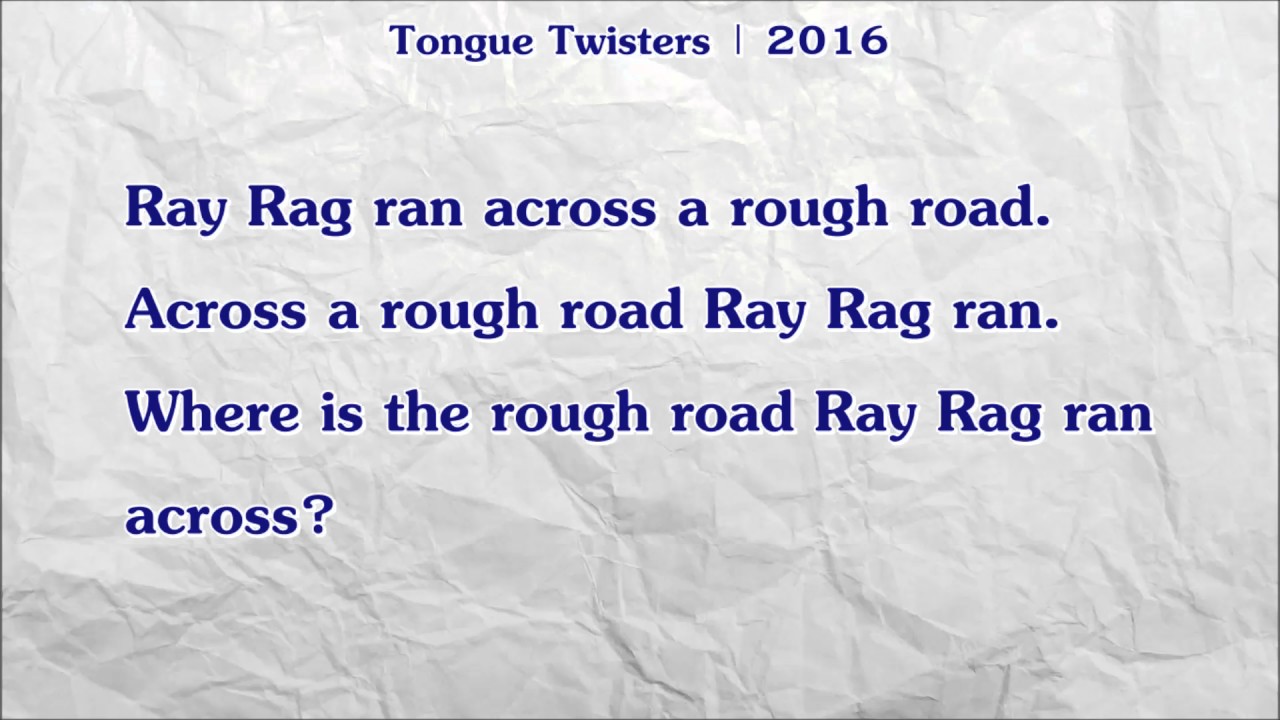 #316 | Ray Rag Ran Across a Rough Road, Across a Rough Road Ray Rag Ran ...