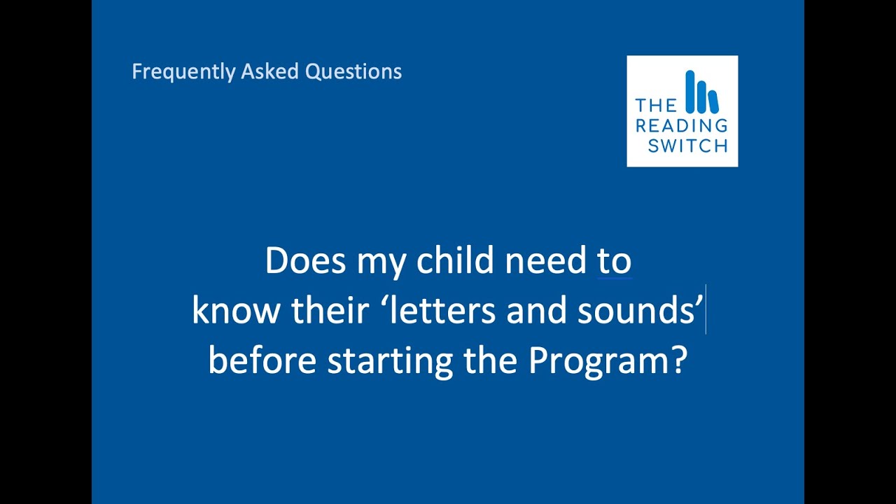 FAQ 2 Does My Child Need To Know The Alphabet Before Starting The FAQ 2 Does My Child Need To Know The Alphabet Before Starting The