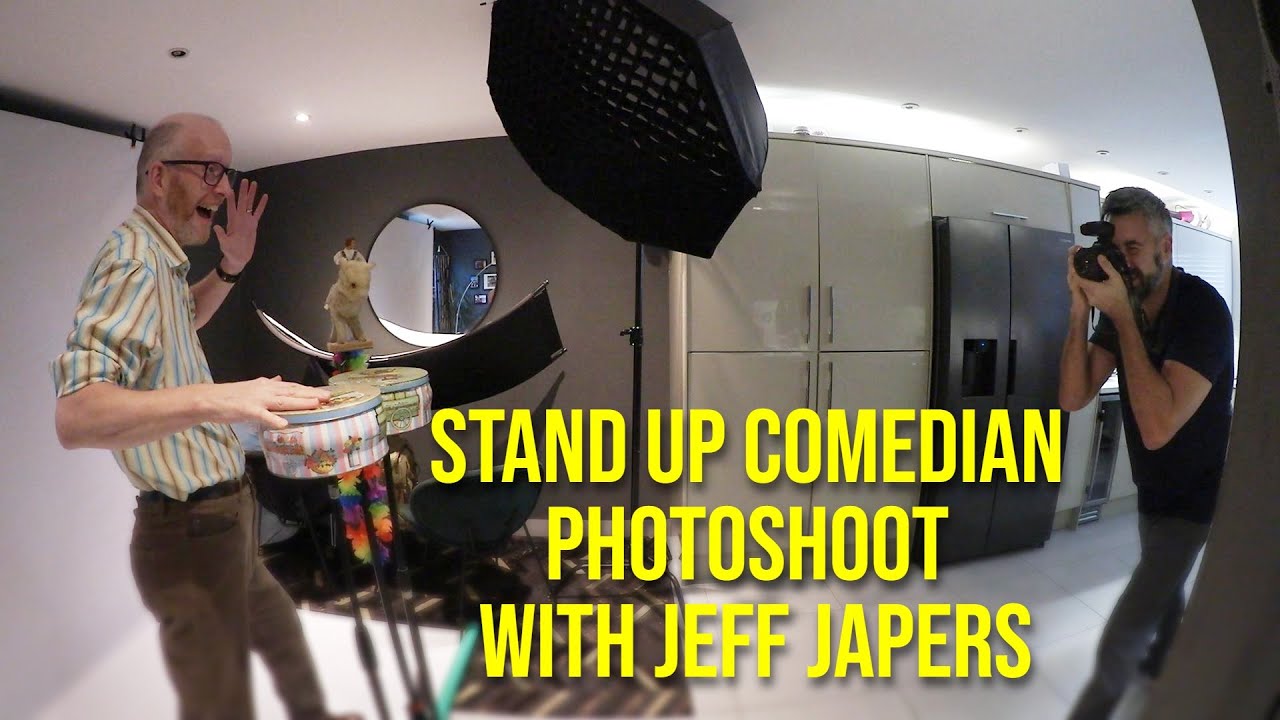 Stand Up Comedian Jeff Japers Home Studio Photoshoot - YouTube