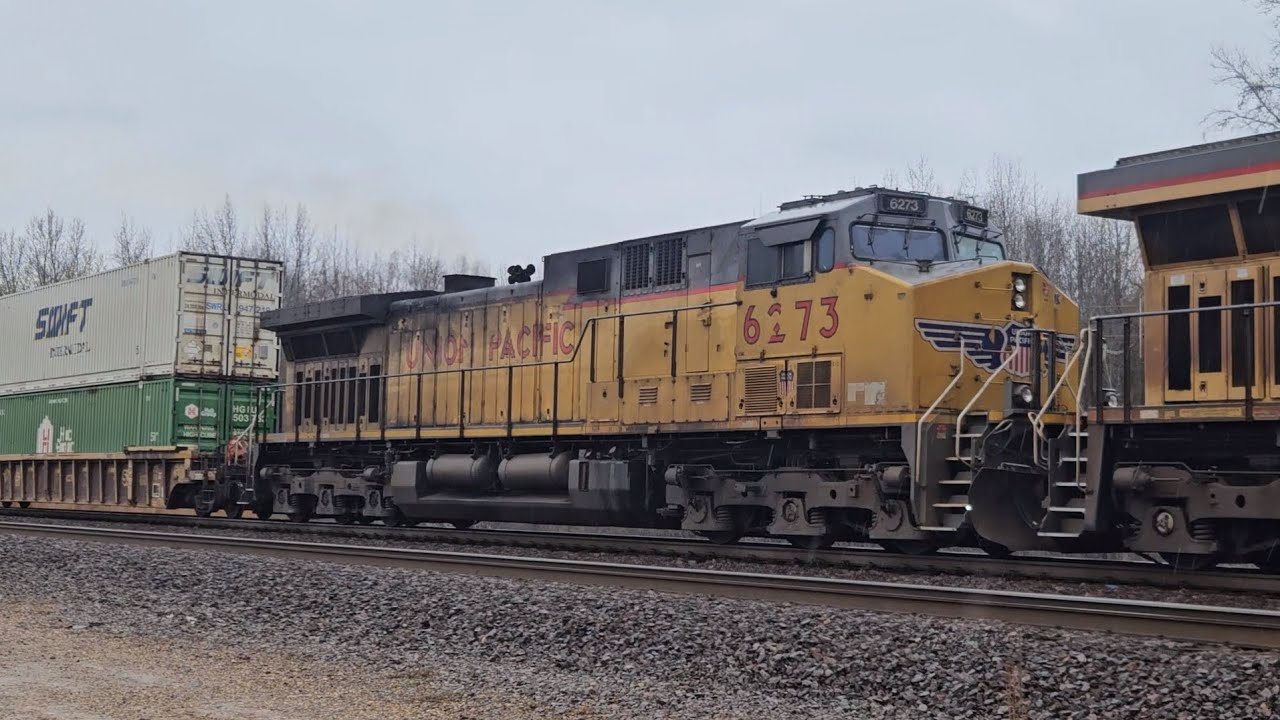 3-9-24 UP 6273 Ex Southern Pacific 226 trailing 2nd on a Z train - YouTube