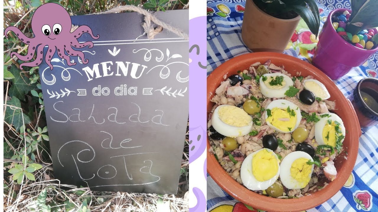 Salada de Pota (Polvo) e Atum #salada #tunaandsquidsalad🐟🍴 - YouTube
