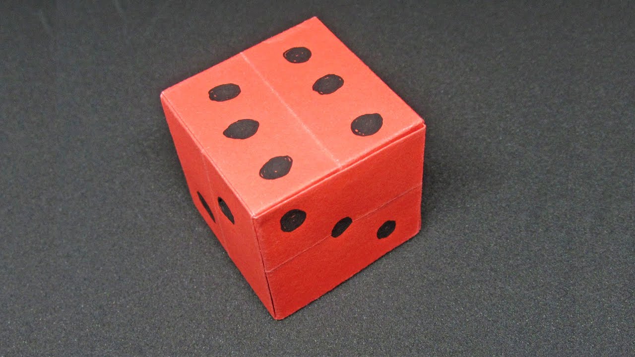 How to make Easy paper dice - Simple origami - YouTube
