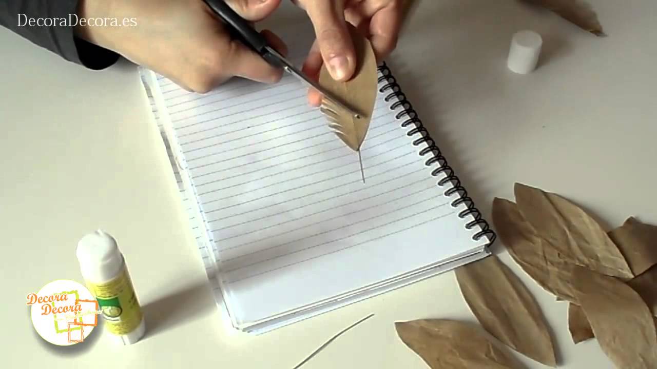Cómo hacer plumas de papel. - YouTube