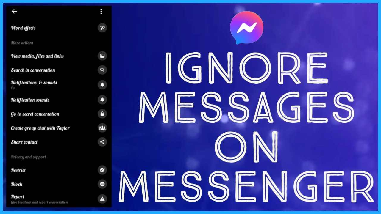 How to Ignore Messages on Messenger: A Quick & Easy Guide - YouTube