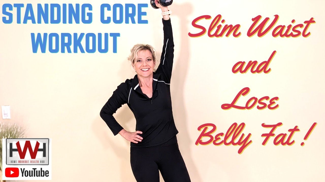 SLIM WAIST and LOSE BELLY FAT Workout at Home/ Standing Abs/ OBLIQUES ...