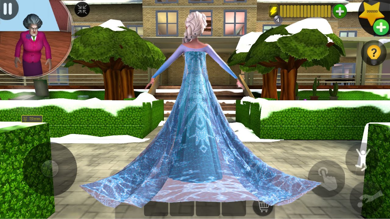 Playing as Elsa in Scary Teacher 3D, Mod Menu, Troll Miss T every day ...
