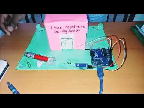 laser based home security system - YouTube