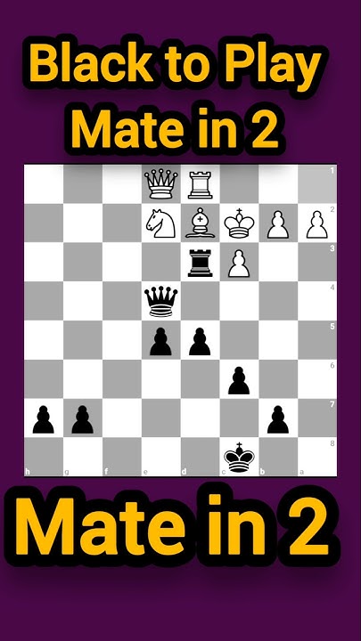 Brilliant Mate in 2 Puzzle! Black to Play #chesspuzzle#chess # ...