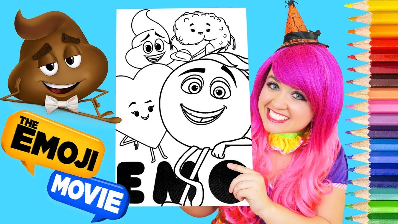 Coloring Poop Emoji The Emoji Movie Coloring Book Page Prismacolor ...