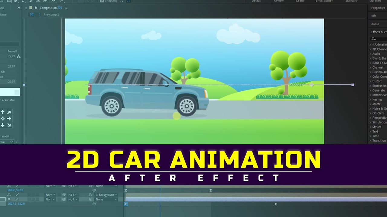 2D Car Animation in Adobe After Effects | Motion Graphics Tutorial ...
