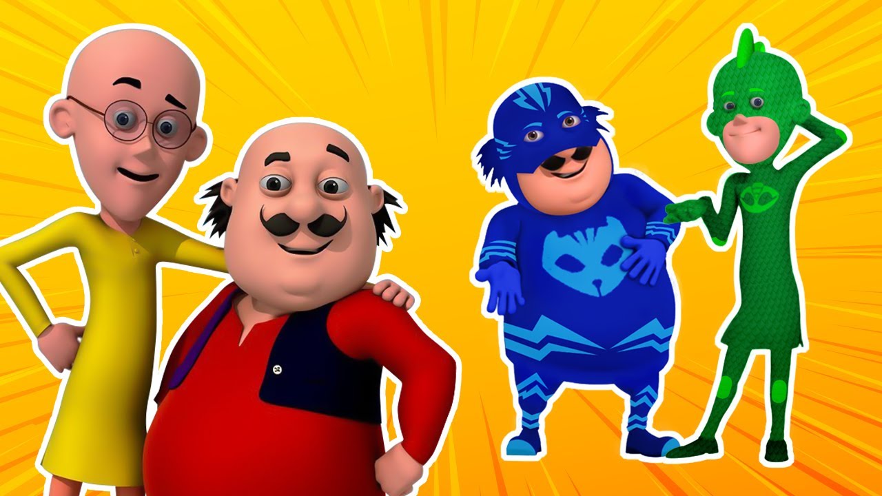 😂 Motu Patlu Colors Swap into PJ Masks | Coloring Cartoon - Kids Idol ...
