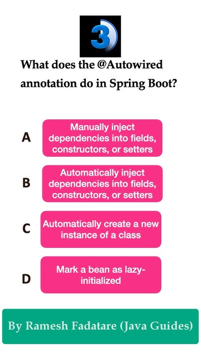 Spring Boot Quiz 10 - What does @Autowired Annotation do in Spring Boot ...