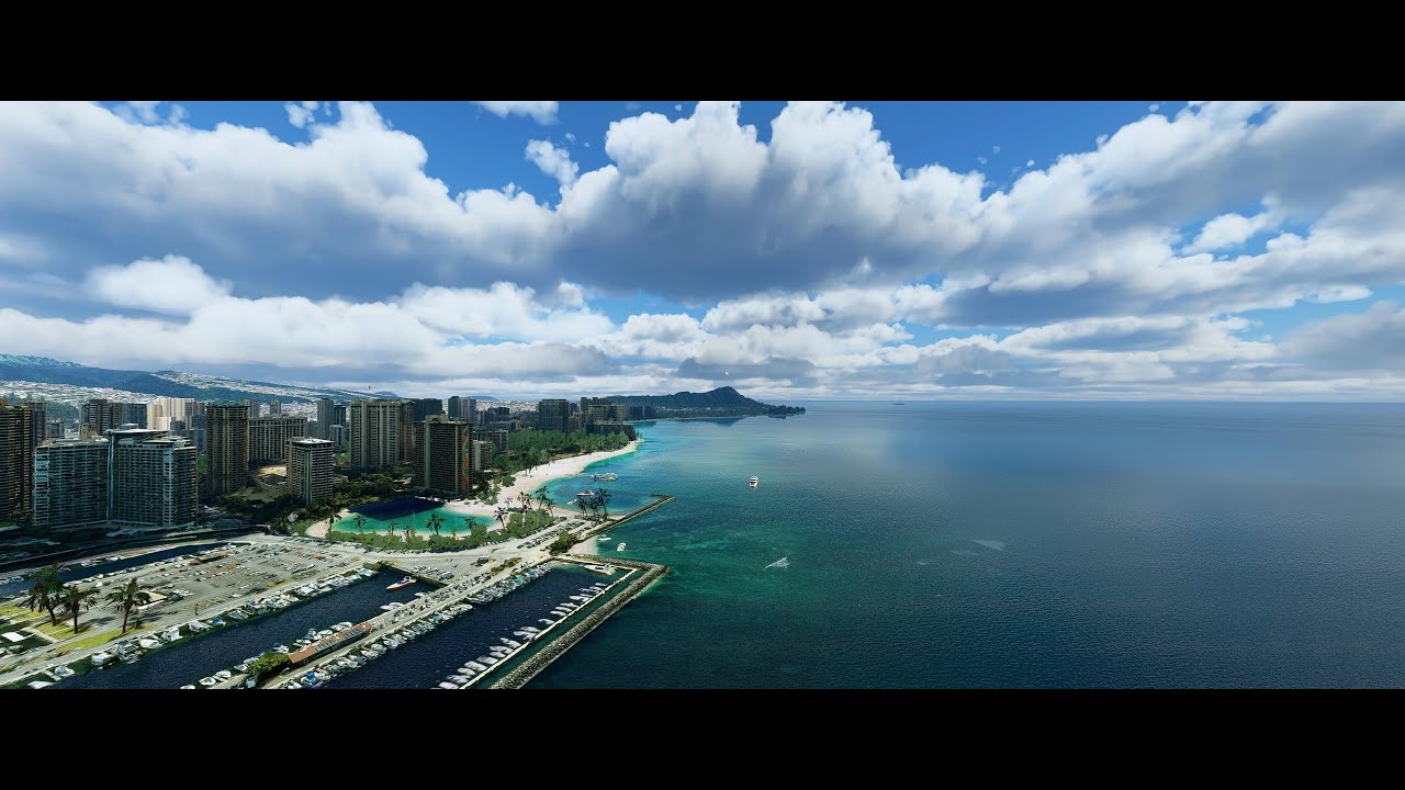MSFS 2020 - Honolulu, Hawaii PHNL LDA runway 26L coming from Hilo PHTO ...