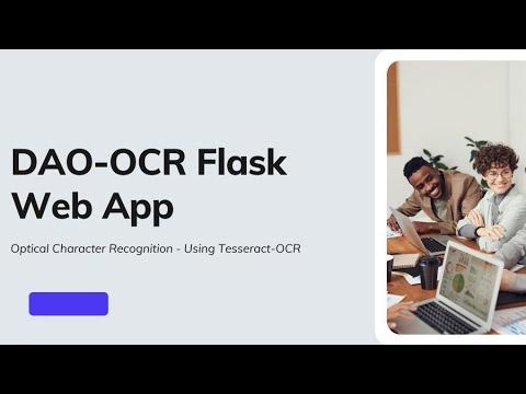 DAO - Optical Character Recognition Tool: Flask web app with Tesseract ...