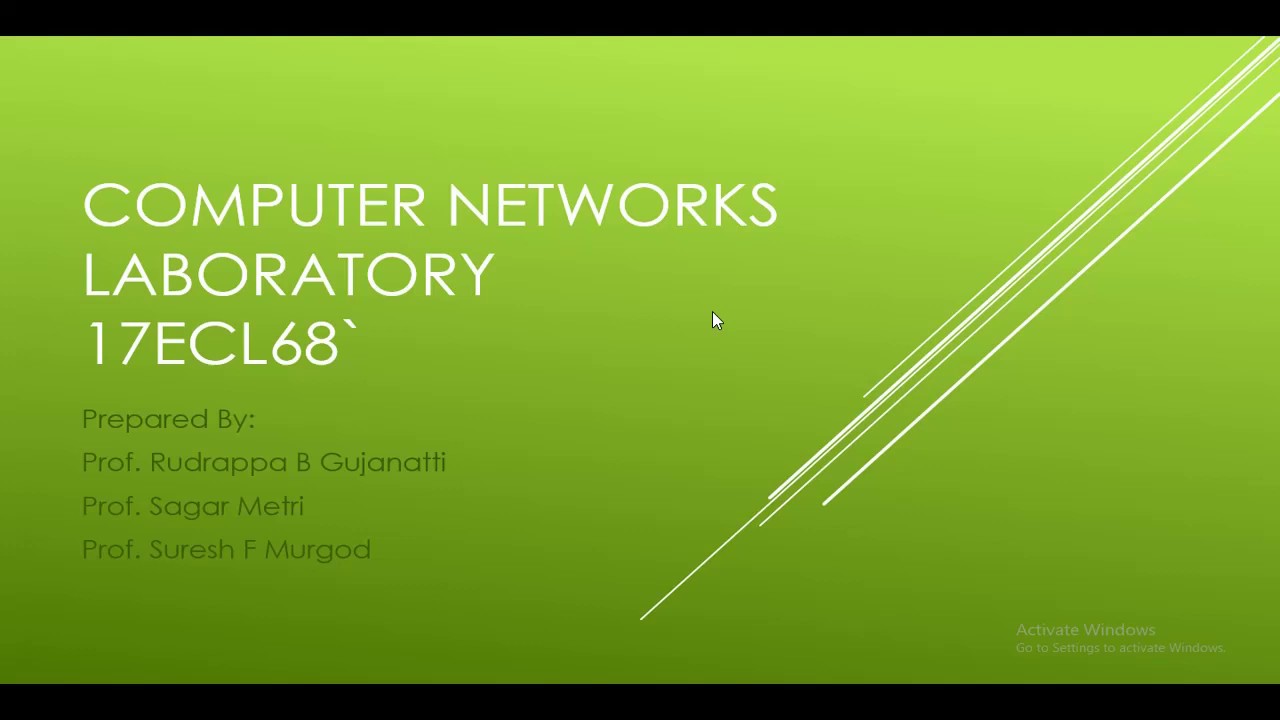 17ecl68 Computer Networks Laboratory Using Nctuns Software Youtube