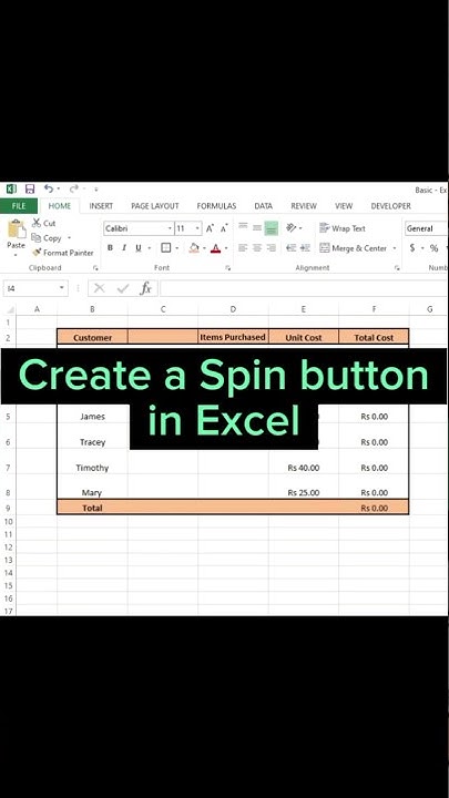 Mastering the Spin Button in Excel: Boost Your Data Analysis Skills! #excel #excelshorts - YouTube