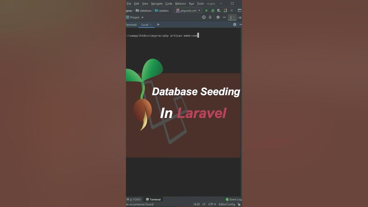 #database seeding in #laravel in 60 Seconds #webdevelopment #subscribe - YouTube