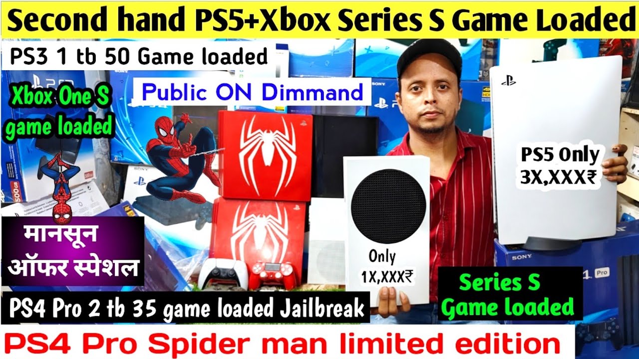 Second hand PS5+Xbox Series S Game loaded/PS4 Pro Spider Man Edition ...