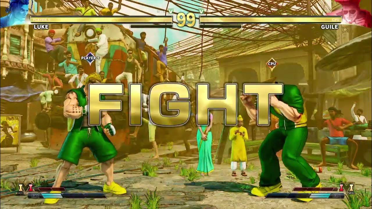 STREET FIGHTER V Luke vs Guile - YouTube