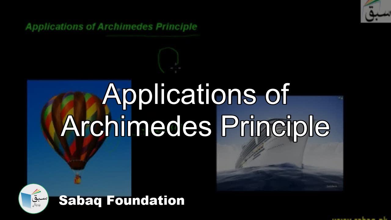 Applications of Archimedes Principle, Physics Lecture | Sabaq.pk - YouTube