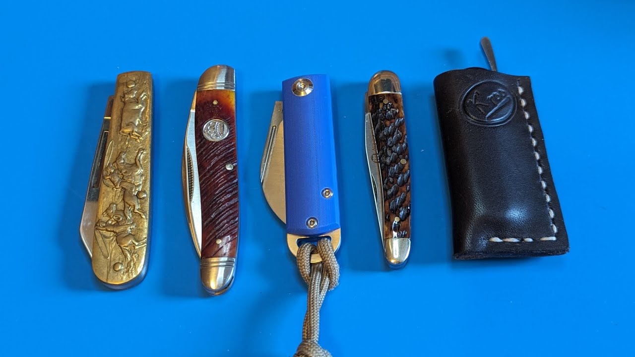 Ten small to medium sized single blade knifes I tend to use the most ...