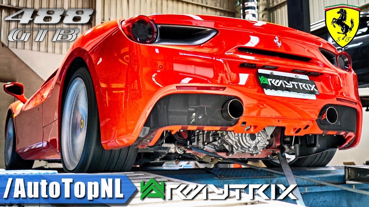 Ferrari 488 GTB LOUD! DYNO Turbo Sounds w/ ARMYTRIX Titanium Exhaust ...
