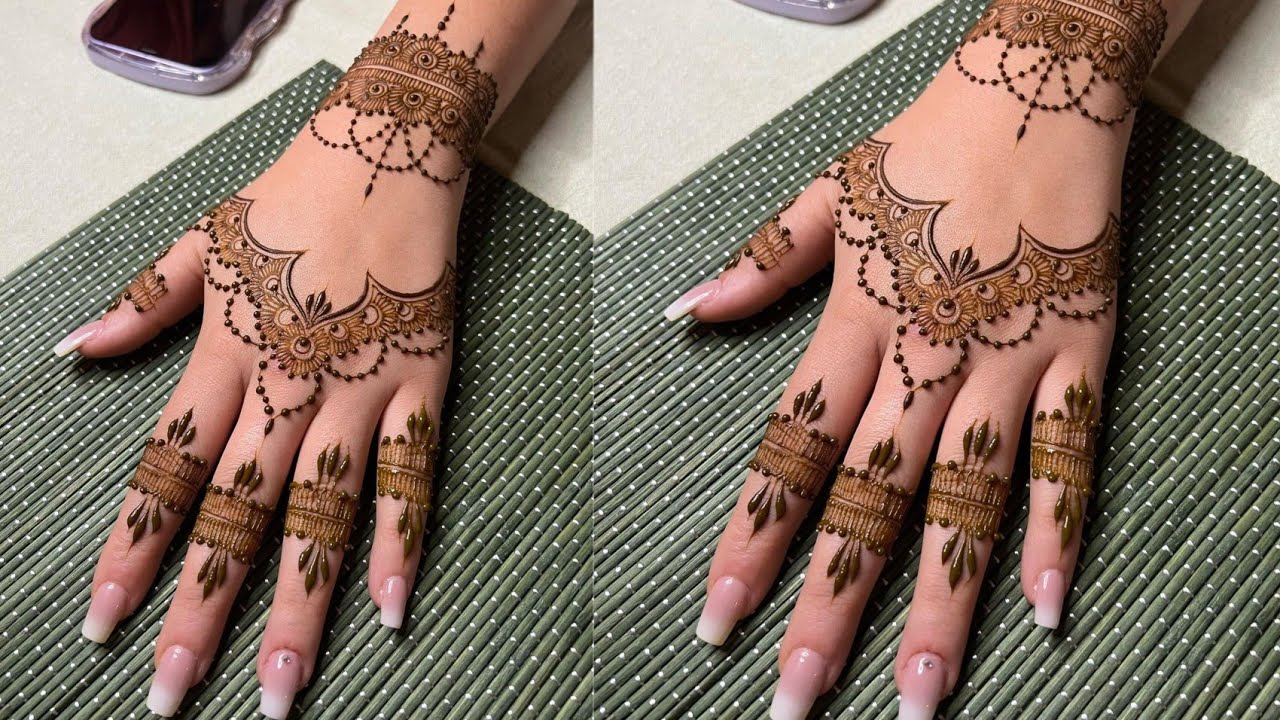 Easy Gol tikka mehndi design for beginners|Bridal Arabic flower mehndi ...