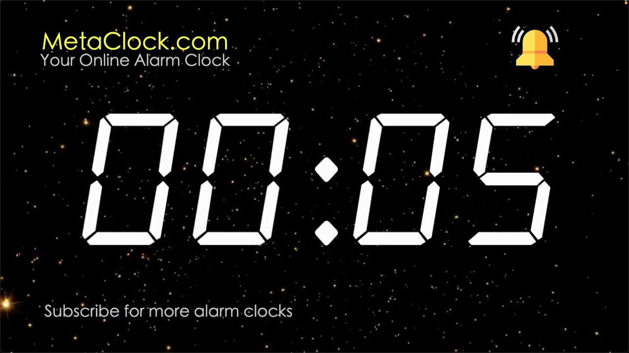5 Seconds Timer & Alarm - YouTube