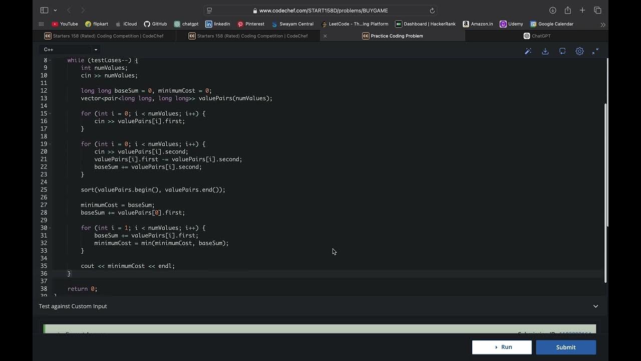 CODECHEF STARTERS 158 | Buying Game - YouTube