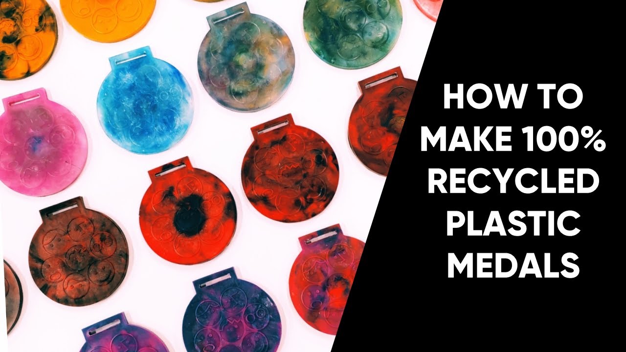 Plastic recycled medals - YouTube