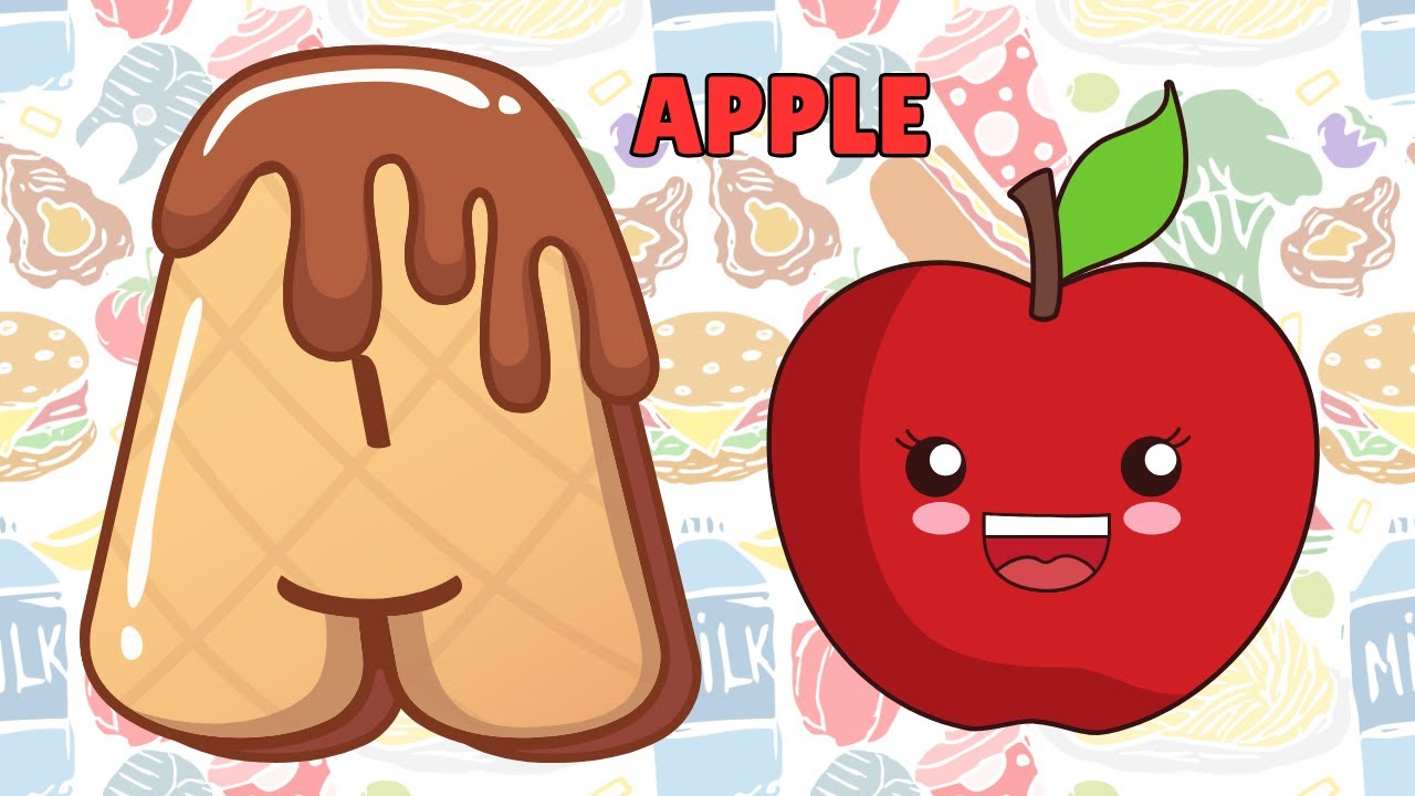 Yummy ABC Song! 🍩🍕 A for Apple 🍏, B for Brownie 🍫 – Learn Letters with ...