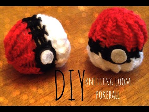 DIY Pokeball knitting loom - YouTube