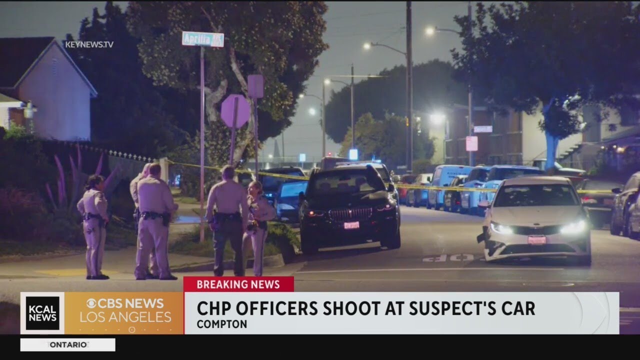Suspect rams into CHP vehicle during traffic stop - YouTube