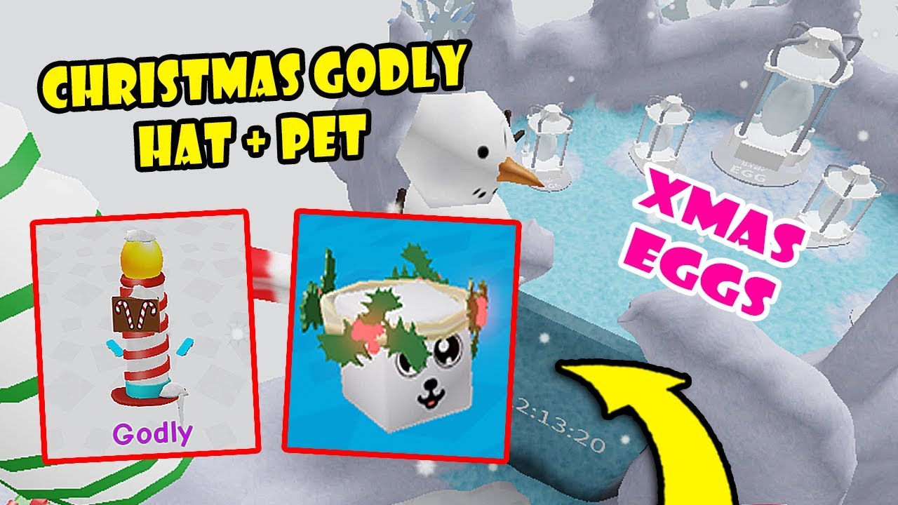 NEW EVENT XMAS EGGS In NEXT UPDATE! GOT CHRISTMAS GODLY PETS + HATS In ...