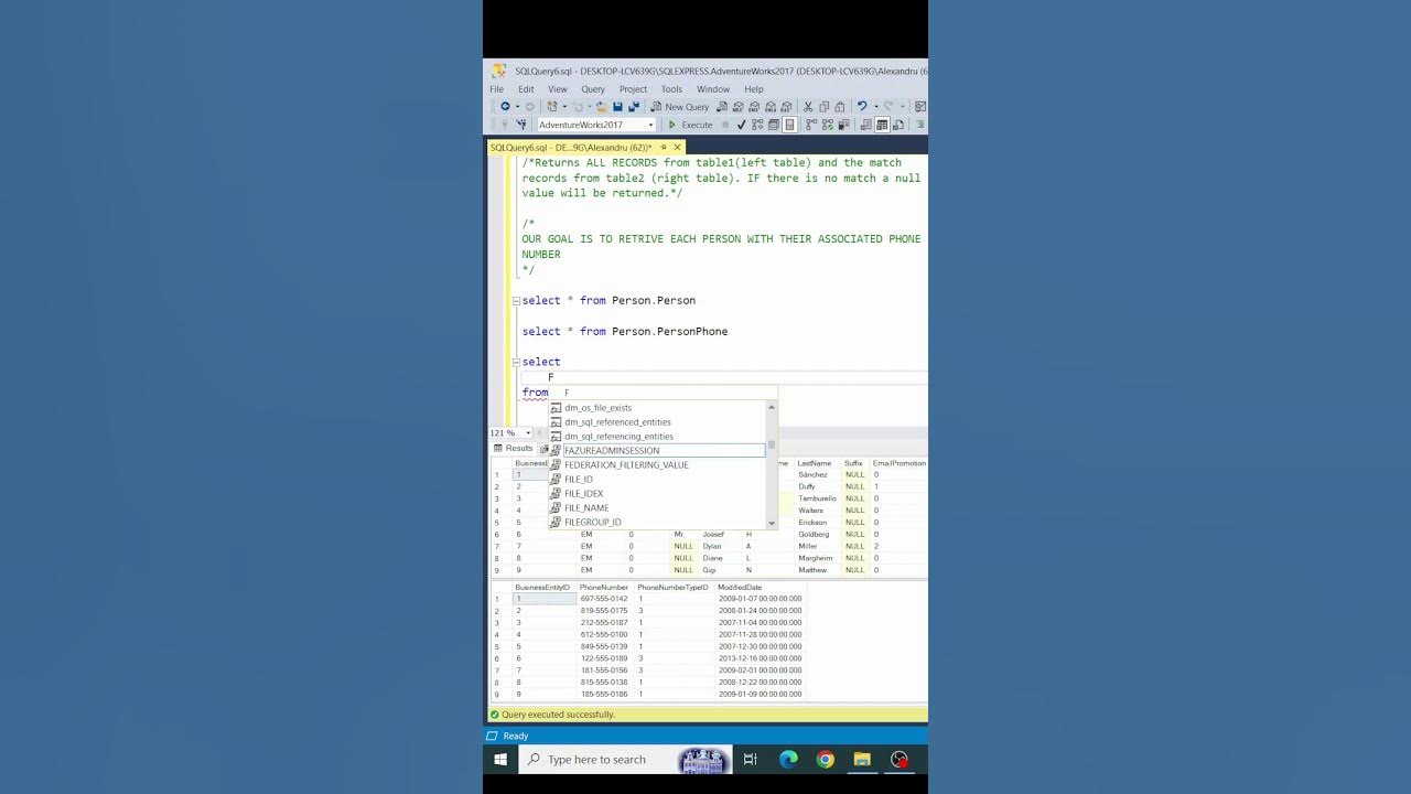 Sql Server Beginner Left Join Sqlserver Sql Sqltips Youtube