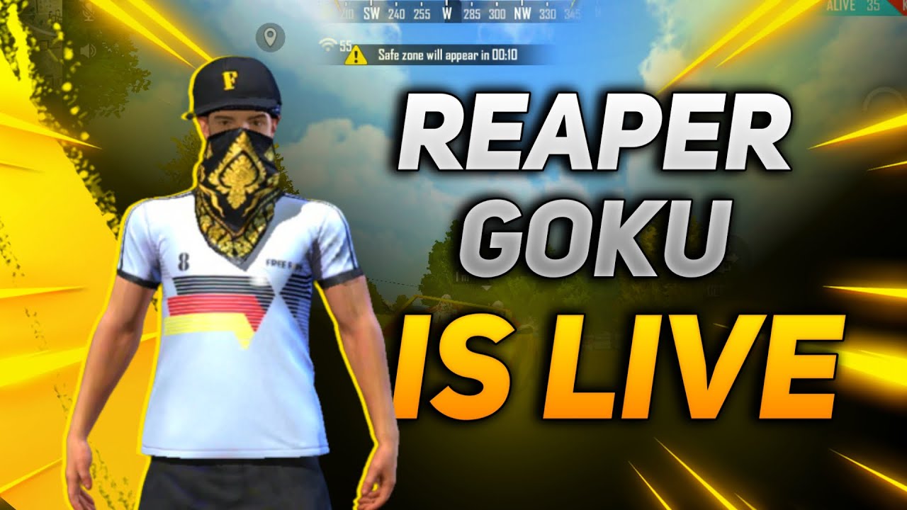 REAPER GOKU Live Stream || Free Fire Live || DJ alok giveaway soon ...