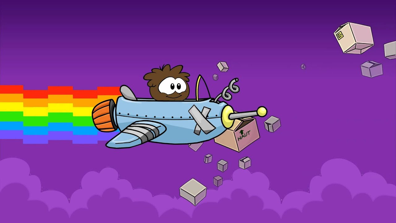 Club Penguin - Nyan Puffle (Brown Puffle Original) - YouTube