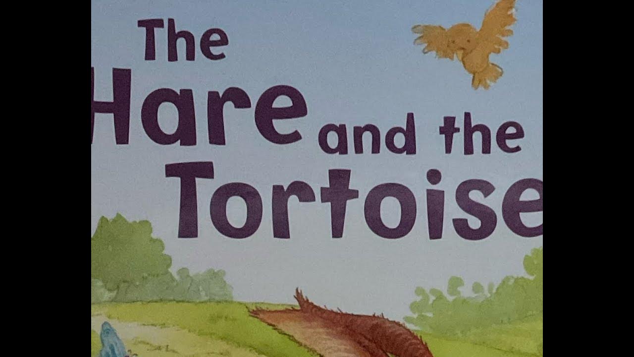 The hare and the tortoise. Read aloud children’s book in an English ...